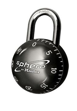 Master Lock 2075DBLK Sphero Combination Padlock Black Dial | The ...